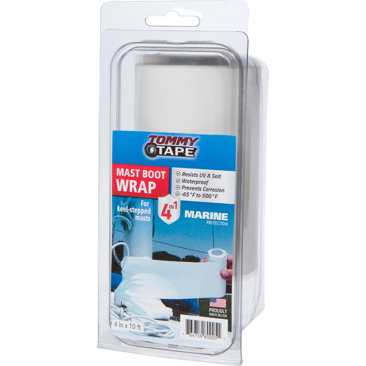 Mast Boot Wrap 4 in x 10 ft - Tommy Tape Self-Fusing Silicone